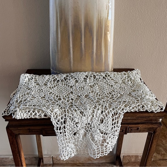 Accents | Pale Blue Delicate Crochet Point Decor Table Runner | Poshmark